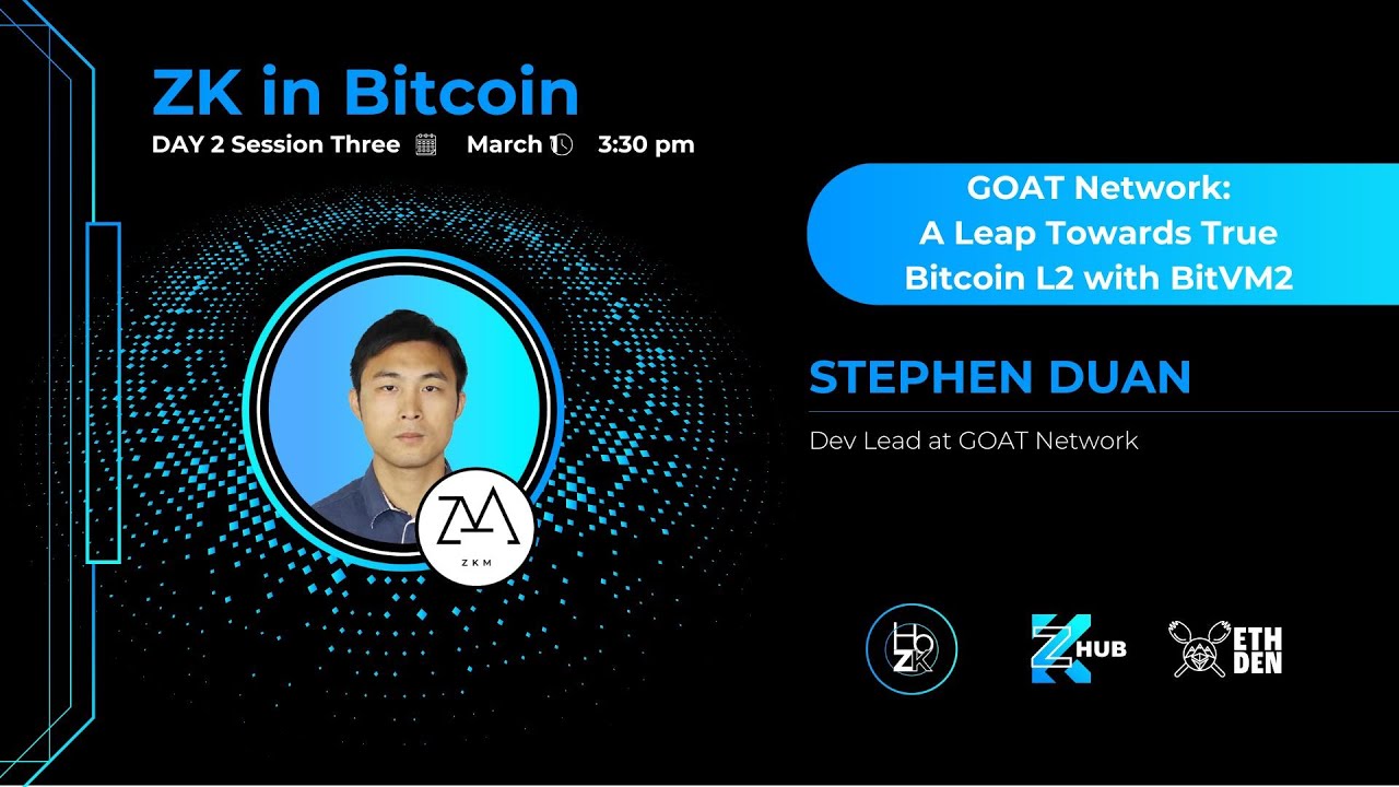 A Leap Towards True Bitcoin L2 with BitVM2 - Stephen Duan, Core Contributor at GOAT Network